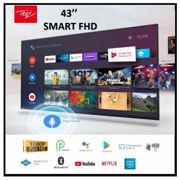 Itel Smart TV 43" Android, FHD - Bluetooth - TNT- HDR PQ Technology ...
